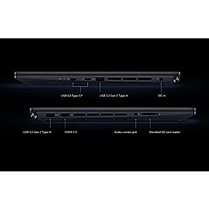 ASUS 2023 Zenbook Pro 17 17.3” Touchscreen 2.5K 165Hz Business Laptop, AMD Ryzen 9 6900HX, 16GB RAM, 4TB PCIe SSD, Backlit Keyboard, NVIDIA GeForce RTX 3050, Win 11, Black, 32GB SnowBell USB Card