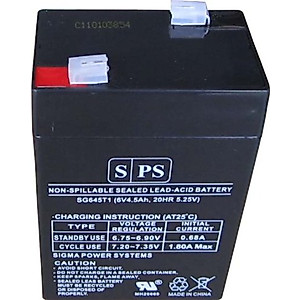 SPS Brand 6V 4.5Ah Replacement Battery for Streamlight Vulcan, 44007, Sho-me6V 4.5Ah (10 Pack)