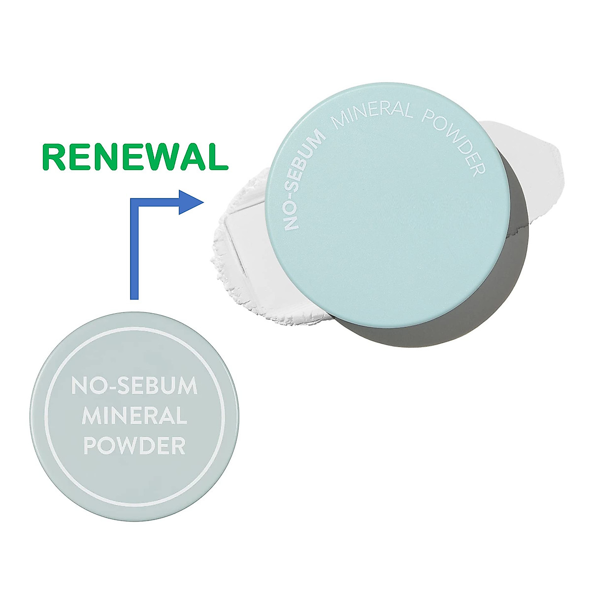 SoltreeBundle 2pcs No Sebum Mineral Powder 5g Korea Skincare with SoltreeBundle Oil Blotting Paper 50pcs