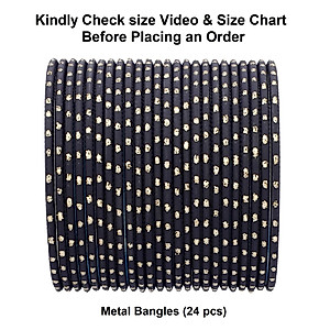 Efulgenz Indian Bangles Set Indian Bangles for Women Bollywood Plain Metal Bangles Bracelet Blue Bangles Indian Costume Jewelry for Women