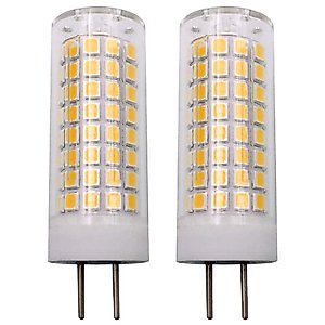 ZHENMING GY6.35 G6.35 LED Bulb 7W AC 110V-130V (Cannot be Used at Low Voltage 12V) Warm White 3000K Dimmable 65W Halogen Bulbs Equivalent, 2-Pack