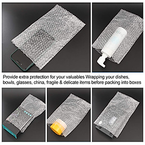 AKOLAFE 100PCS Bubble Out Bags & Pouches 6x10inch Bubble Double Walled Wrap Pouches Bubble Cushioning Wrap Pouch Bags for Shipping Storage & Moving Packing Cushioning Supplies for Dishes Glass Plates
