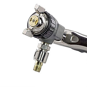 NuMax SPSC15 Pneumatic 1.5mm Tip Gravity Feed Spray Gun with 400cc Aluminum Cup , Gray