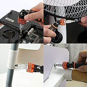 Household Ratchet Screwdriver Set, JAKEMY Precision Screwdriver Repair Tool Kit with 65 Magnetic Screw Driver Bits for Furniture Disassembling, Bike, Car, Computer Assembly, Electronic Devices