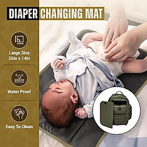 HighSpeedDaddy Ranger Green Diaper Bag Backpack, Unisex, 20-Inch