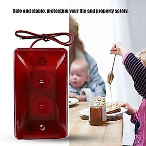 12V 15W Wired Strobe Siren,Sound and Light Alarm System,Sound Alarm Strobe Flashing Red Light 120dB for Home Security