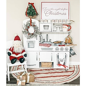 KidKraft Vintage Wooden Play Kitchen with Pretend Ice Maker and Play Phone, White