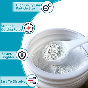 10.5oz Cerium Oxide Glass Scratch Remover, Professional Glass Polishing Compound for Windshield, Glass, TERO >99%, 3.5 Microns