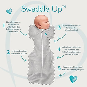 Love to Dream Swaddle UP, Baby Sleep Sack, Self-Soothing Swaddles for Newborns, Improves Sleep, Snug Fit Helps Calm Startle Reflex, New Born Essentials for Baby, 13-19 lbs, Pink