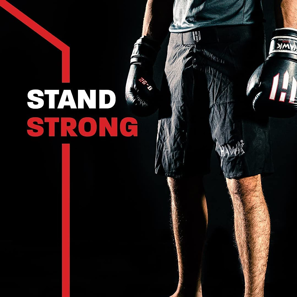 Hawk Sports Athletic Shorts for Men and Women, No Gi MMA Shorts for Boxing, Kickboxing, Jiu Jitsu, Muay Thai, and Wrestling, Workout Shorts for Exercise, Training, and Sparring - Black, Waist 38�