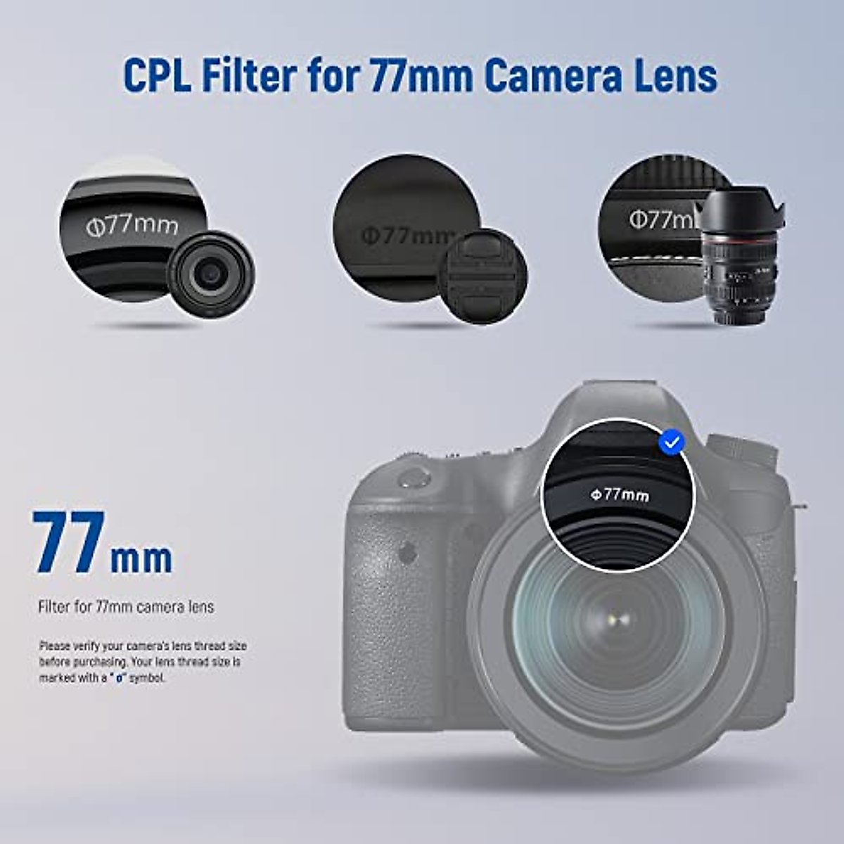 NEEWER 77mm Polarizer Filter 30 Layer Multi Resistant Nano Coated Circular Polarizing Filter(CPL) with HD Optical Glass/Ultra Slim Frame, Reduce Glare/Enhance Contrast/Reduce Reflection