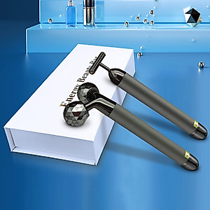 HEYFYV 2 in 1 Face Massager Kit Electric 3D Face Roller Massager T Shape Facial Massager Set Skin Massager Tool