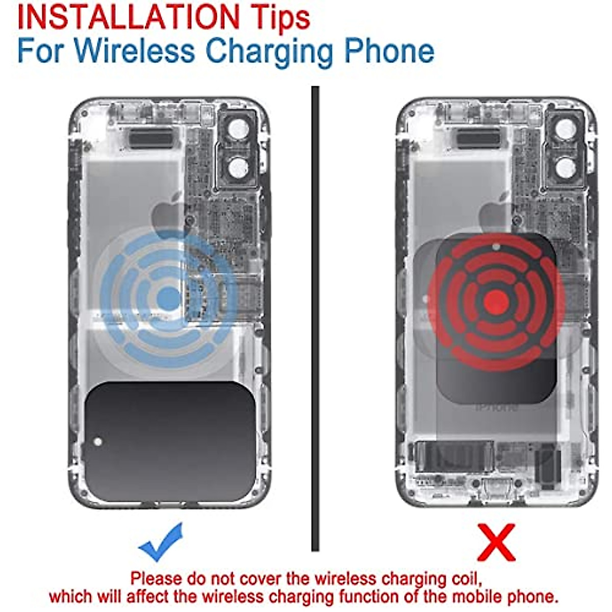 Mount Metal Plates Replacement Kits with 3M Adhensive for magnetic Car Mount Phone Holder 4 Pack (2 Rectangle 2 Round)