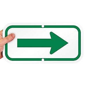 SmartSign “Right Arrow (Green)” Sign | 6" x 12" 3M Engineer Grade Reflective Aluminum