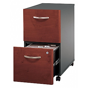BUSH BUSINESS FURNITURE Series C 2 Drawer Mobile File Cabinet in Hansen Cherry