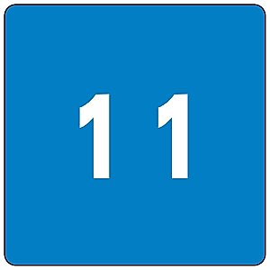Smead DCC Color-Coded Numeric Label, 1, Label Roll, Light Blue, 250 Labels per Roll (67421)