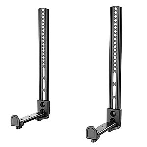 WALI Universal Sound Bar Mount - Adjustable Holder for Samsung, Bose, Sonos,Lg,Vizio and Most Soundbars 20''-45'' Wide, Extends 1.6 to 7.2 Inches, Supports 33 lbs, Easy Installation, Black
