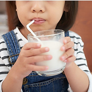 Individually Wrapped Plastic Drinking Straws 7.75'' [400 Pack] Each Individual Restaurant Style Sipping Straw Packaged In Paper Sleeves – White Disposable Flexible BPA-free Food Safe Plastic - (400)