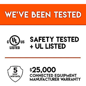 ECHOGEAR Outlet Extender Multiplug with 3 AC Outlets & 2 USB Ports – Low Profile Design Sits Just 1.1" from Wall - Protects Your Gear with 540 Joules of Surge Protection