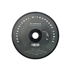 Sewell Silverback Screamer Bulk XLR Cable, 300 ft. Spool, Pure Copper, OFC, Flexible, Spiral Braided Shielding SW-30632, Black