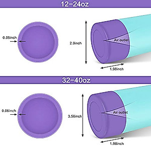 WUQID Protective Silicone Boot Sleeve for 12oz-40oz Sport Flask/Stanley Water Bottles Tumbler Anti-Slip Bottom Sleeve Cover for All Water Bottles Bottom Width of 2.83&3.56in