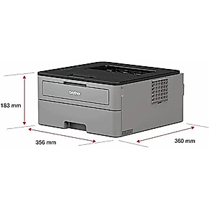 Brother HL_L23 Series Compact Monochrome Printer, 27ppm, 250 Sheets, High-Speed USB 2.0, Auto 2-Sided Printing, with MTC Printer Cable