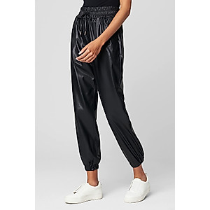 [BLANKNYC] Women's Vegan Leather Jogger,Night Crawling,Large