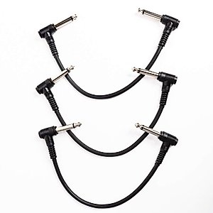 Senor Cable 6 Inch Guitar Patch Cable Black 3-Pack Guitar Effect Pedal Cables | Pedal Patch Cables | Guitar Effect Patch Cables | Patch Cables Guitar | Guitar Patch Cables | Guitar Cables Pedal