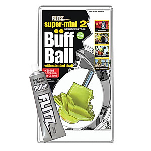Flitz SM 10250-50 International Mini Buff Ball, 2-Inch, Yellow, Single