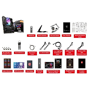 MSI MPG X570S CARBON EK X Gaming Motherboard (ATX, AMD, Socket AM4. DDR4, PCIe 4, CFX, M.2 Slots, Wi-Fi 6E)