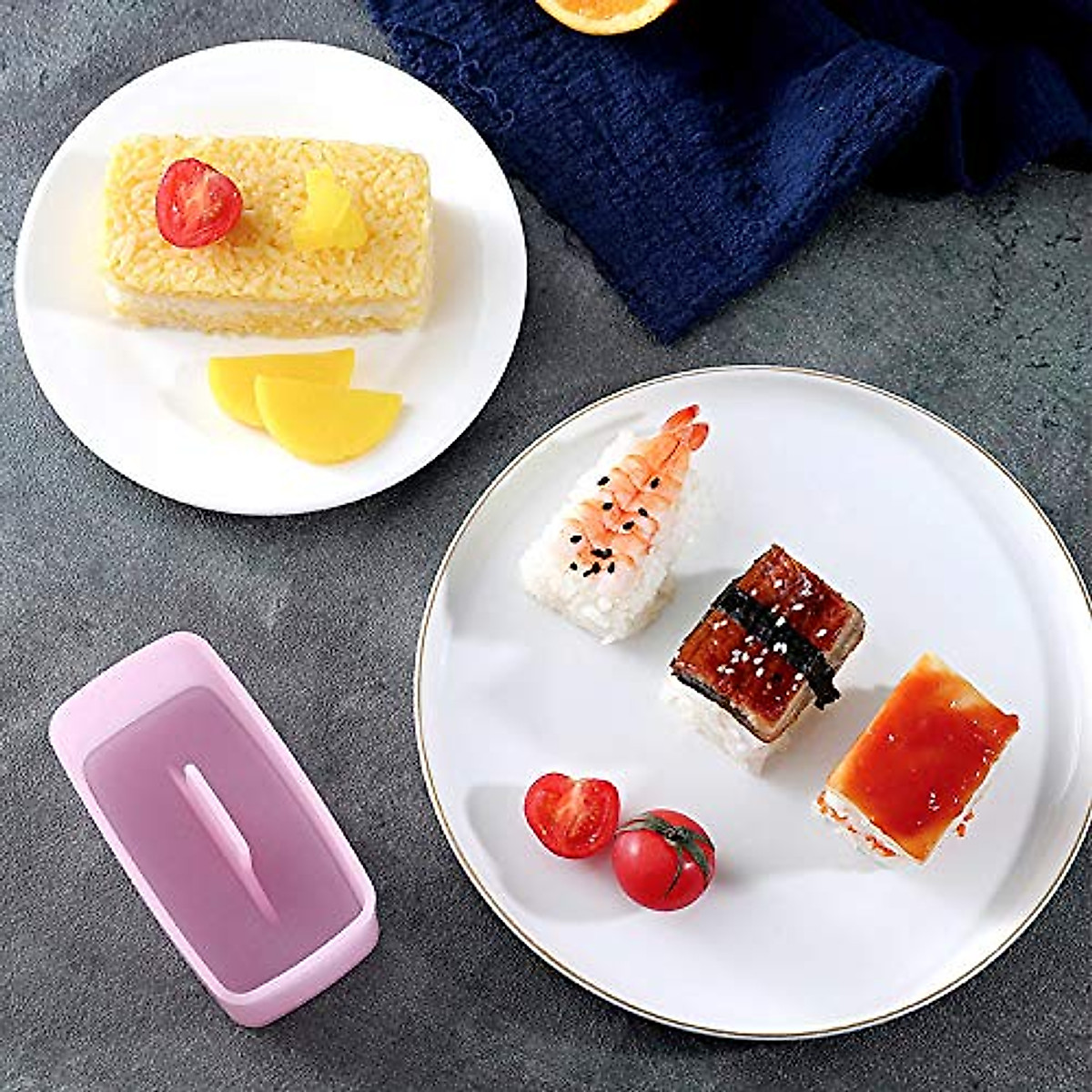 JAMCARI Musubi Maker Press - Non Stick, BPA Free, Luncheon Meat Press, Musubi Maker Mold, Onigiri Mold, Sushi Making Kit with Small Rice Paddle, 2Pack