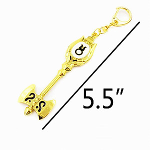 Salome Idea Role play Fairy Tail Key, Lucy Heart Keychain Zodiac Sign (Taurus)