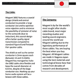 WORLDS BEST CABLES 10 Foot - Coaxial Audiophile Speaker Cable Pair Custom Made Using Mogami 3082 Wire & Eminence Gold Plated Spade Plugs (2 Plugs on Each end)