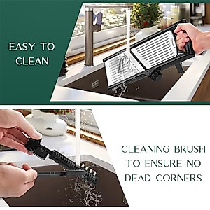 MIDONE Adjustable Mandoline Slicer - All-in-1 Mandoline Slicer for Kitchen, Stainless Steel Mandoline Food Slicer, Mandolin, Potato Slicer, Tomato Slicer with Cut-Resistant Gloves & Cleaning Brush