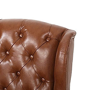 Christopher Knight Home Tammy Contemporary Wingback Tufted Swivel Office Chair, Midnight Black