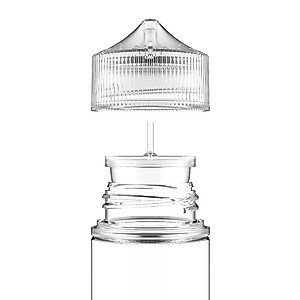 BOTTLES Chubby Gorilla - 100ML Unicorn Bottle - Clear Bottle Natural Cap - V3 (3 PACK)