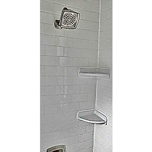 Daltile Restore 8-1/2 in. x 8-1/2 in. x 2-5/8 in. Ceramic Wall Mounted Corner Shelf in Bright White