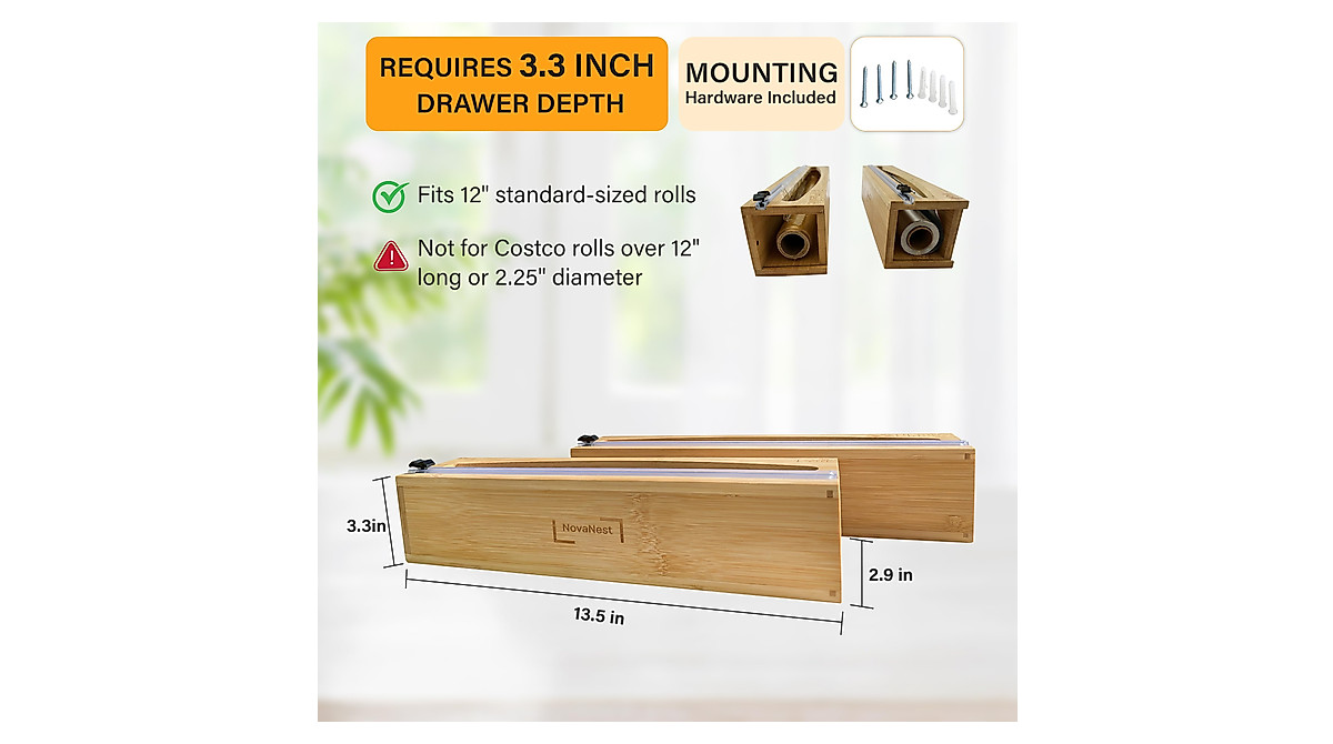NovaNest Wrap Organizer Dispenser – Effortless Storage