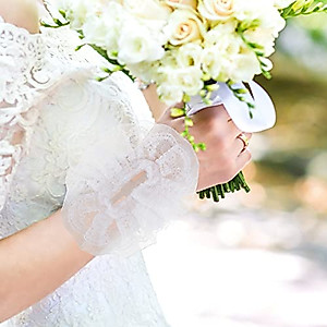 Toddmomy Pearl Bracelet Elastic Pearl Wrist Corsage Bands 10pcs Faux Pearl Wedding Wristlets DIY Lace Wrist Corsages Accessories for Wedding Prom Bride Hand Corsage Wristlet