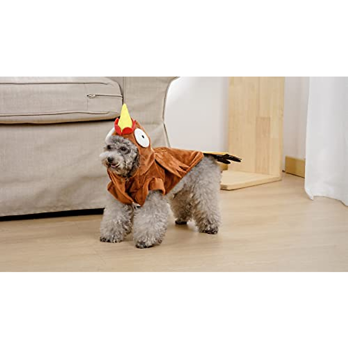 Mogoko Turkey Dog Costumes, Cute Pet Halloween Cosplay Jumpsuit with Hat, Adorable Magician Costume, Apparels Warm Outfits Clothes