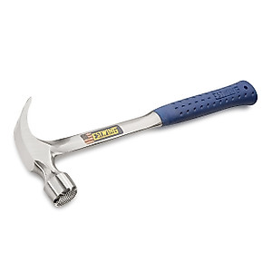 ESTWING Framing Hammer - 22 oz Long Handle Curved Claw with Milled Face & Shock Reduction Grip - E3-22CM