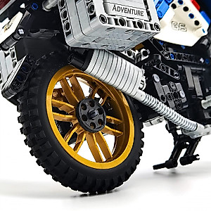 ShupBear Creator Expert Blue Super Adventure Motorcycle Set,Adult Car Model,Building Blocks 948 PCS