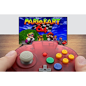 Intec Gaming Warrior 64 Wired Controller for Original Nintendo 64 N64 Console (Red)