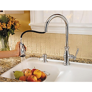 Pfister GT529-TMY Hanover 1-Handle Pull-Down Kitchen Faucet with Soap Dispenser, Tuscan Bronze