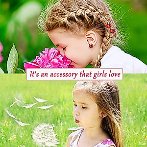 Magical Lady Earrings For Girls Ear Clip No Pierced Black Spot Red Cat Jewellery noir ring or hair clips