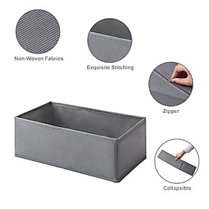 Coorganisers 6 Packs Dresser Organizers,Drawer Organizers for Clothing,Baby Organizers and Storage Drawers,Woven-Fabric Dresser Drawer Organizers,Baby Clothes Organizer in Bedroom-1 Large Cell