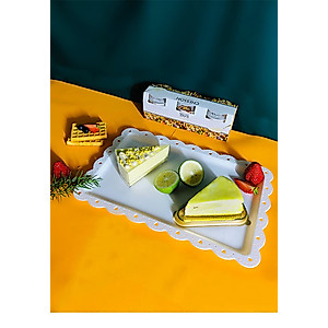 4 Pieces Plastic Cake Stand Set with 2pcs Large 3-Tier Cupcake Stands + 2pcs Appetizer Trays Perfect for Wedding Birthday Baby Shower Tea Party (White)