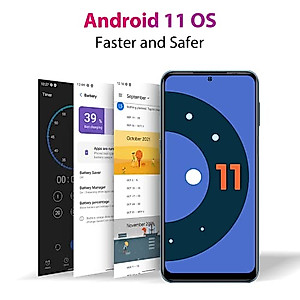 Ulefone Note 13P Unlocked Smartphones NFC, 6.5” FHD+ Display, 4GB+64GB, Android 11, 5180mAh, 20MP Main Rear Camera, Face Recognition, PPI & GPS Unlocked Cell Phone (Blue)