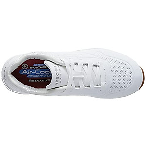 Skechers Women's Sports Shoes Sneaker, White Synthetic, 8.5 US