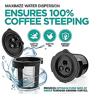 4 Ninja Reusable Coffee Filter Pods for Ninja Dual Brew Coffee Maker - K Cups for Ninja Coffee Maker DualBrew Pro, CFP201 CFP301 CFP400 - Reusable K-Cups Filters for Ninja Coffee Brewer